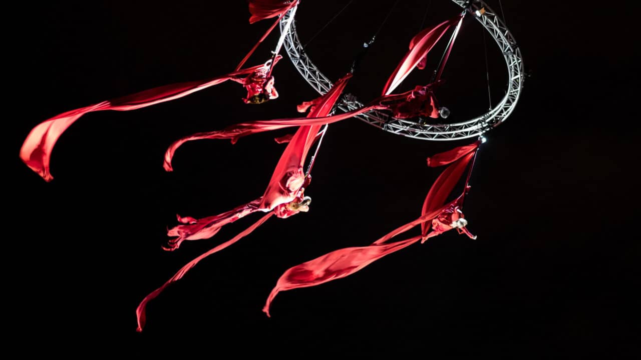 The Cloak in the Night Sky - Fidget Feet Aerial Dance Theatre